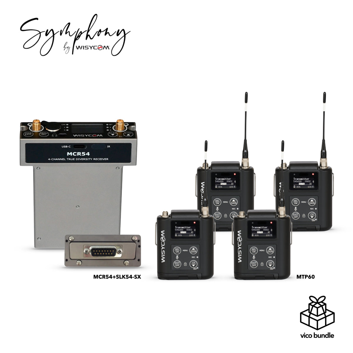 Wisycom Bundle, sistema 4 canales MTP60 y receptor quad con adaptador ...
